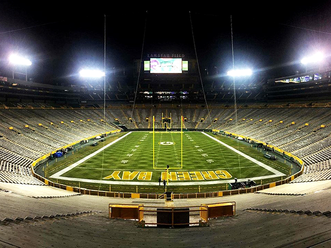 Frozen tundra, warm hearts. Lambeau Field: where cheese meets glory in a uniquely Wisconsin spectacle.
