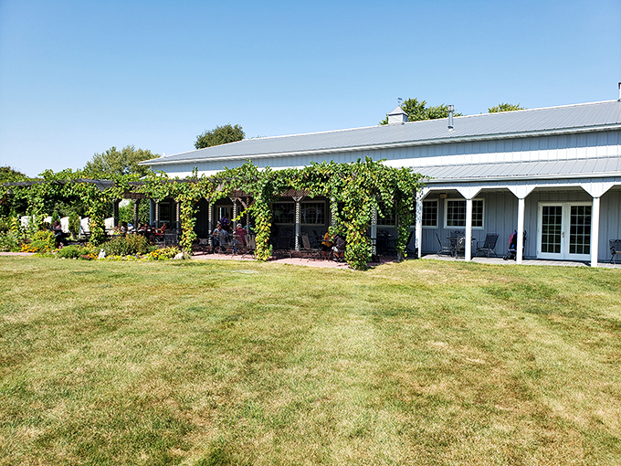 Pastoral perfection! Lavender Crest's charming exterior hints at the aromatic and flavorful delights waiting inside.