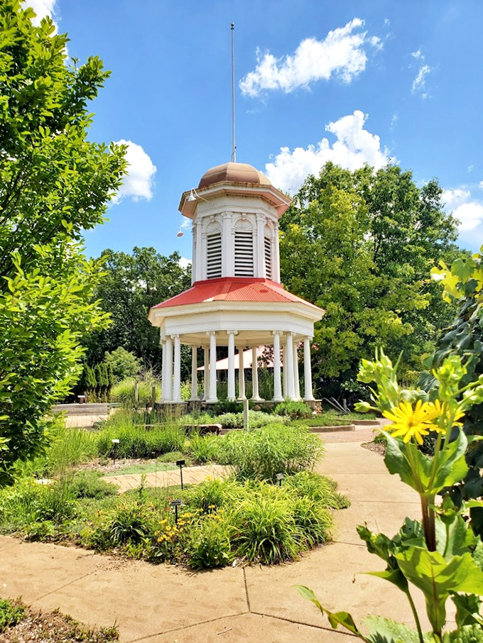 Leila Arboretum's whimsical watchman. This wooden wizard proves that in Michigan, even the trees have a great sense of humor.