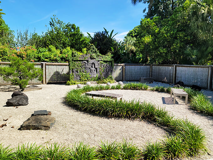 Mounts Botanical Garden: "Stone circle or fairy dance floor? This zen garden is where rocks come to meditate and paths lead to inner peace."