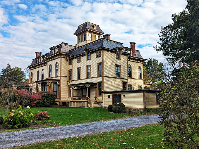 Victorian splendor on steroids! The Park-McCullough House flaunts more gables than your grandmother has doilies.