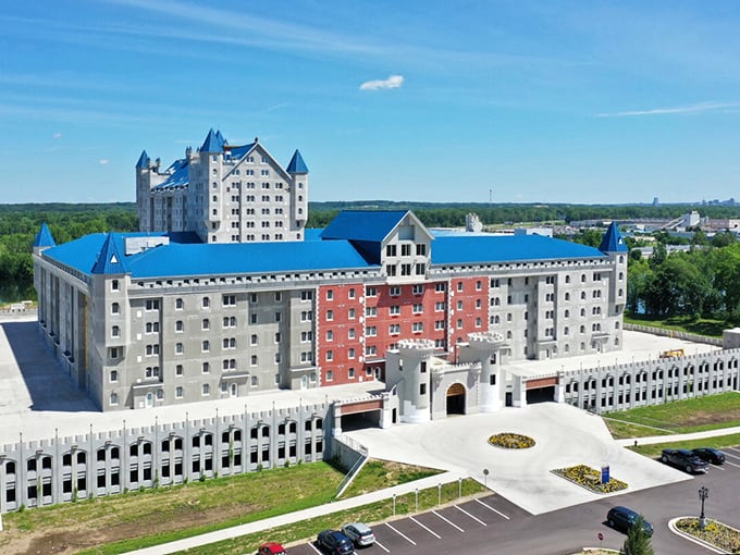 The Grand Castle Apartments: Where every day is Renaissance Faire day! Live like royalty... with modern plumbing and ample parking.