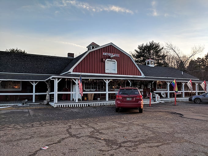 Salute this red, white, and blue barn as you cruise by! It's a roadside attraction that screams "Americana ahead!"