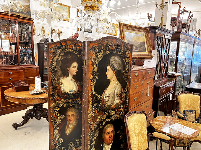 Road trip rule #1: Always leave room for a Victorian writing desk. You never know what you'll find at this stop!