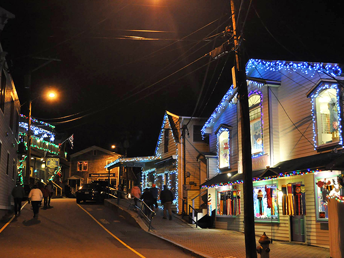 Nautical meets nice in Boothbay Harbor, where every boat becomes a floating Christmas tree.