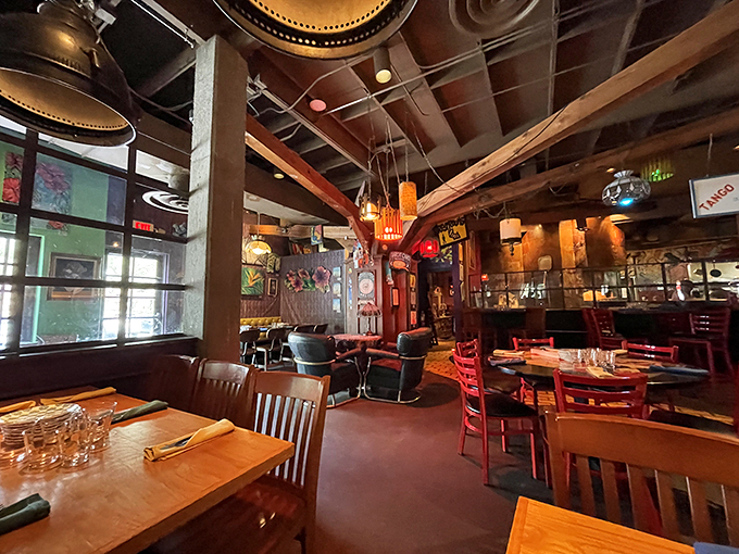 It's like eating inside a kaleidoscope! Feast your eyes on ever-changing art while your taste buds dance the flamenco.