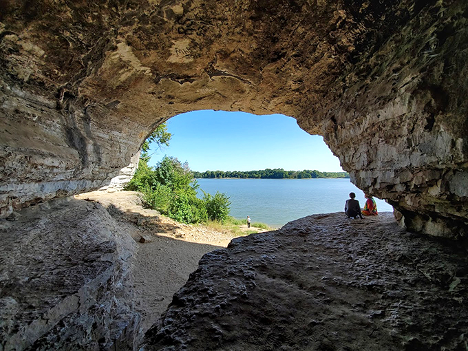 Gaze out at the Ohio River from this rocky perch. It's like being on the prow of the Titanic, minus the iceberg and tragic ending.