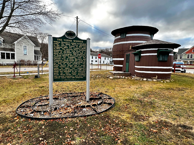 Half home, half condiment container, all charm. This pickle barrel proves that good things come in weird packages.