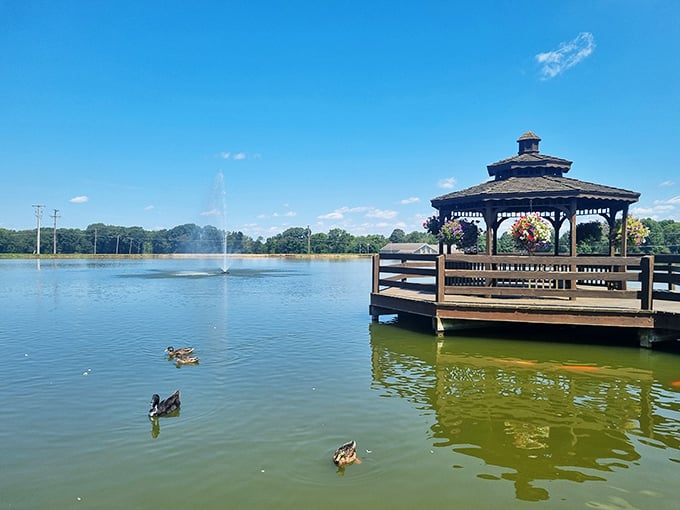 "Lake, ducks, and cluck-worthy steaks: The Barn's picturesque setting is a feast for all senses."