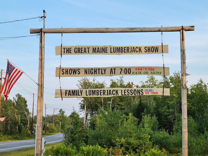 From highway to hemlock! The Great Maine Lumberjack Show's rustic charm is the perfect antidote to road fatigue.