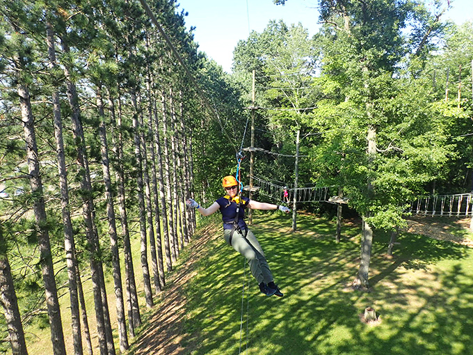 Defying gravity after dark: Where "night owl" meets "flying squirrel" for an unforgettable nocturnal adventure.