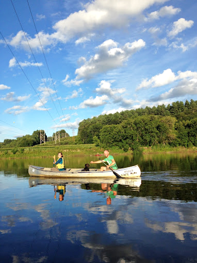 Row, row, row your boat... or canoe in this case. Gliding across these mirror-like waters is the ultimate stress-buster. No spa day required!