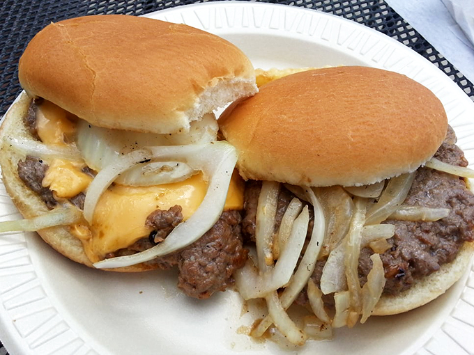 Double trouble never looked so good. These burgers are ready for their close-up, Mr. DeMille.
