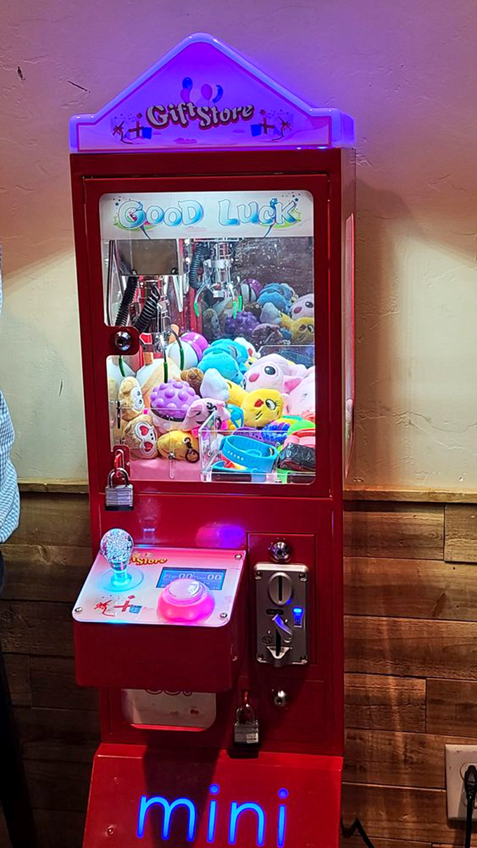 Feeling lucky? This claw machine is filled with more happiness than a ball pit at a puppy party.