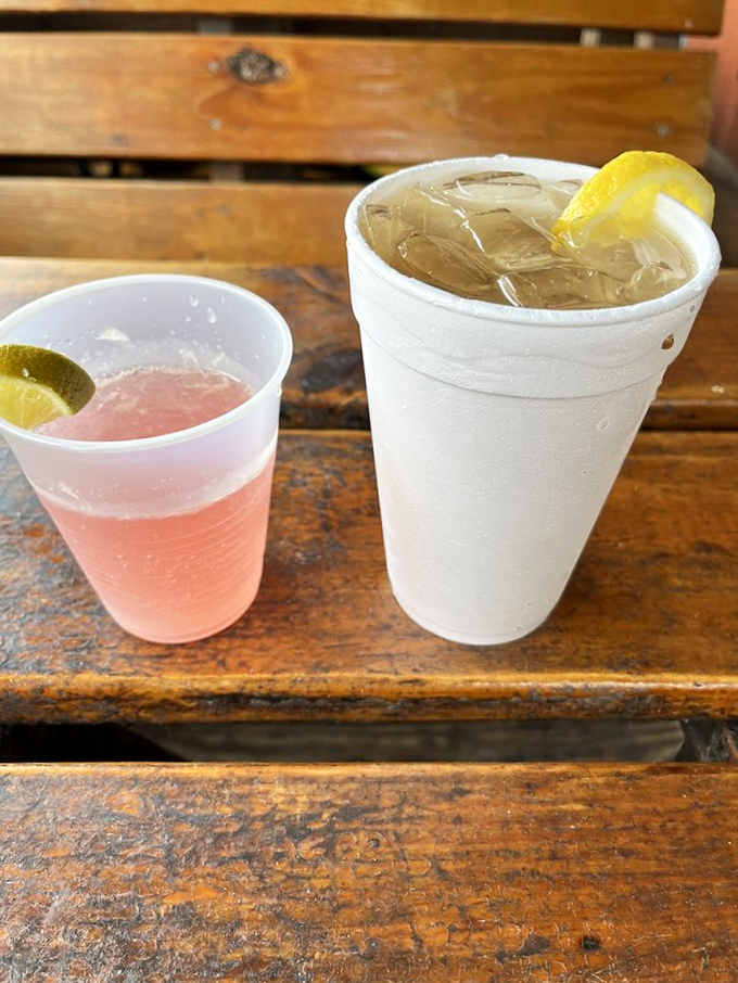 Cocktail hour done right! A pretty-in-pink Cosmo and a Long Island that's stronger than your resolve to stick to one drink.