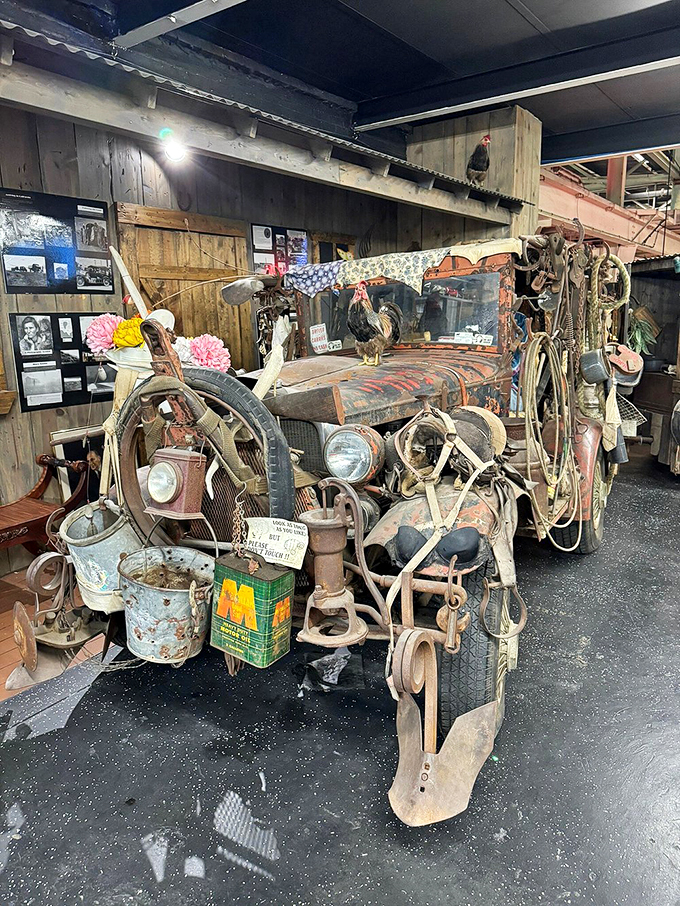 Talk about flower power! This groovy ride looks like it drove straight out of Woodstock. Peace, love, and parallel parking, man!
