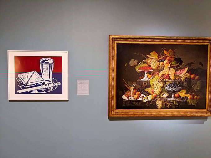 A tale of two tastes: modern minimalism meets old-world opulence. This artistic odd couple proves that opposites really do attract &ndash; at least on gallery walls!