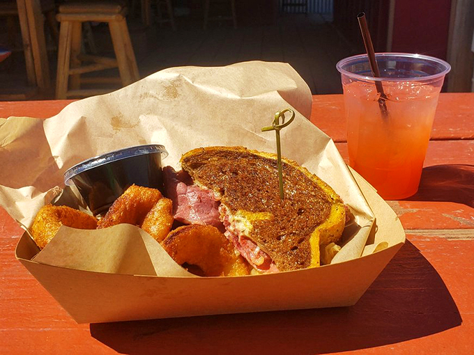 The Reuben: where East Coast deli meets Southwest flair. It's like New York and Arizona had a delicious love child.