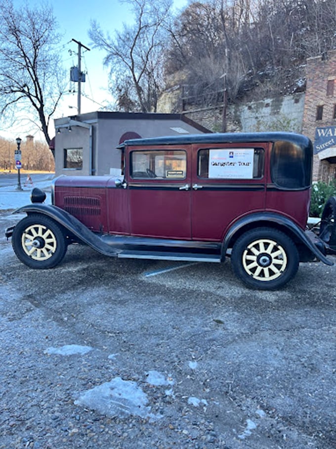 Hop in, we're going time traveling! This classic ride looks ready to whisk you away to an era of fedoras, flappers, and forbidden hooch.