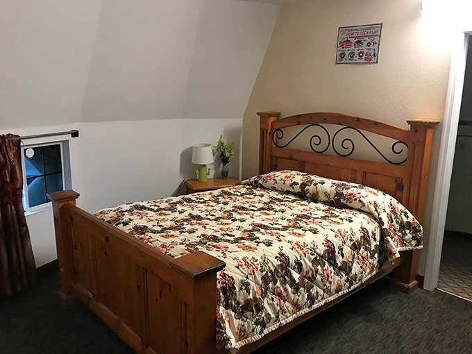 Cozy up in your very own wigwam! It's like glamping, but with solid walls and a floral comforter that would make your grandma proud.