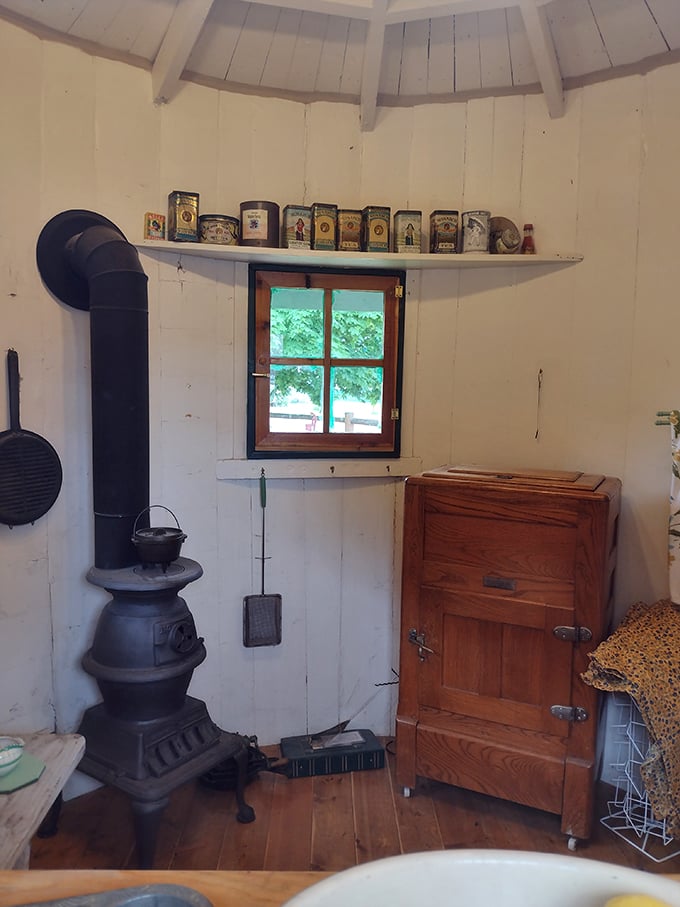 Who knew pickle preservation could be so stylish? This boiler room is a steampunk enthusiast's dream come true.