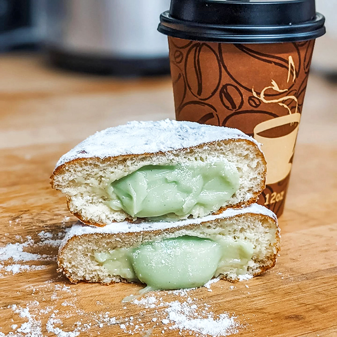 That moment when pistachio cream meets fresh-baked pastry – it's like a little vacation for your taste buds.
