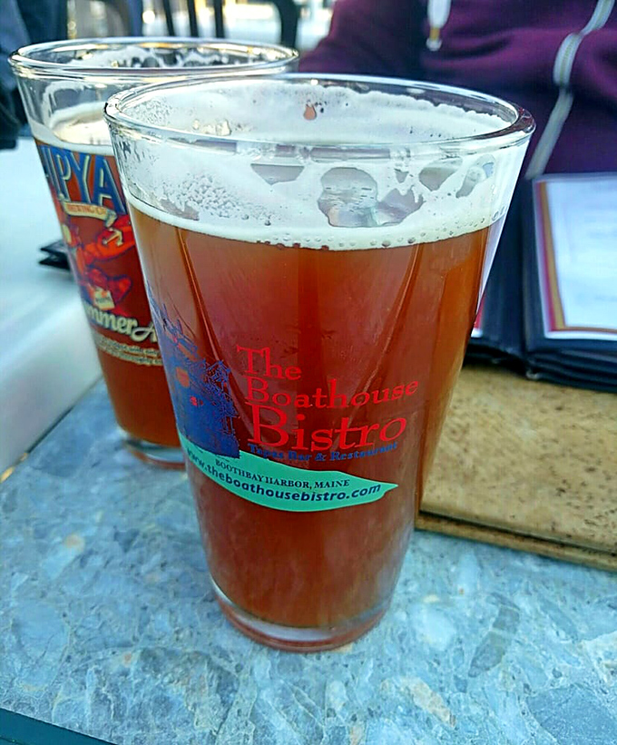 Cheers to good times and great brews! These Boathouse Bistro glasses aren't just holding beer; they're holding liquid happiness with a side of ocean views.