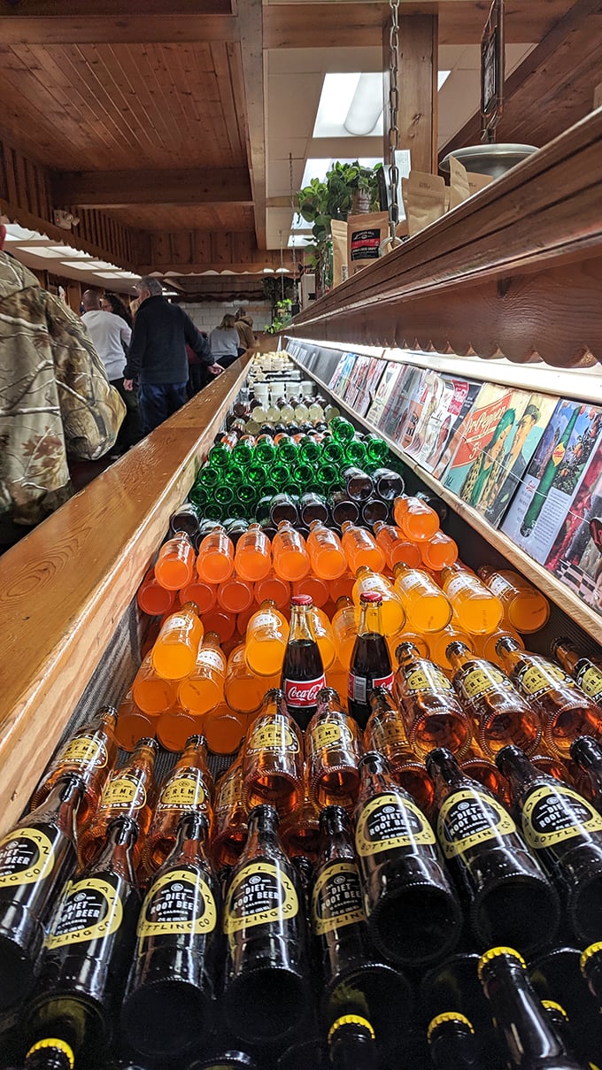 Thirsty? This drink selection is more colorful than a 1970s disco. Grab a bottle and quench your thirst in style.