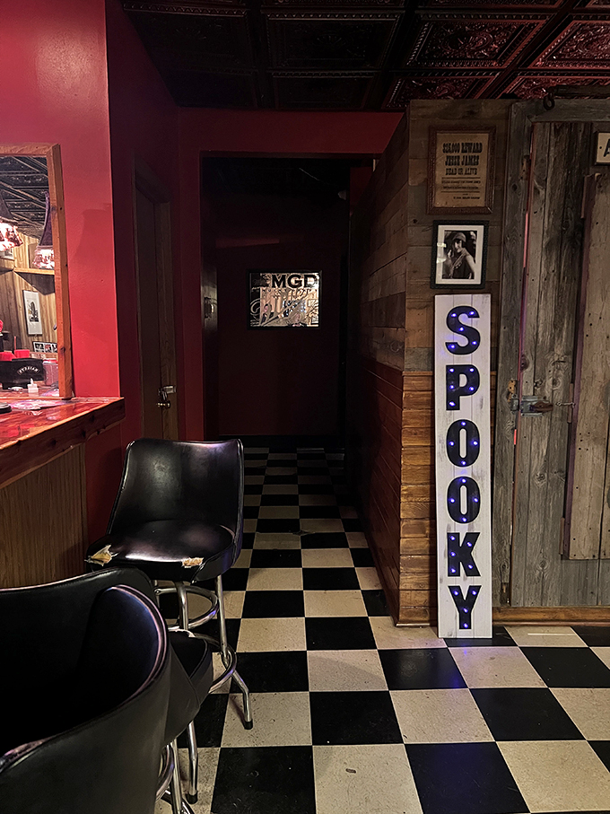 "Spooky" isn't just a state of mind here - it's a neon sign beckoning you into the unknown. Are you brave enough?