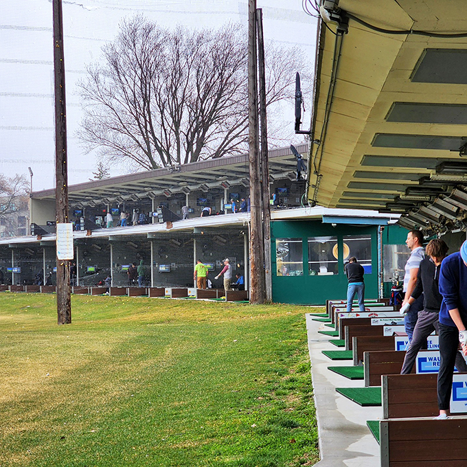 Swing into action! This driving range is where golf meets the future. It's like playing inside a video game, but with real balls.