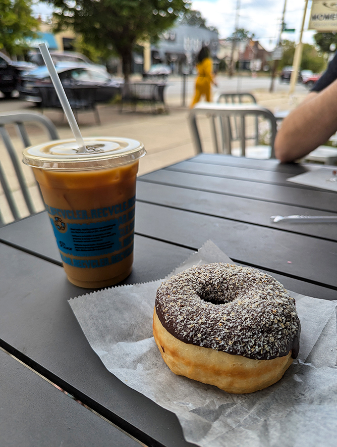 The breakfast of champions! This chia-sprinkled donut and iced coffee combo is the dynamic duo your mornings have been missing.
