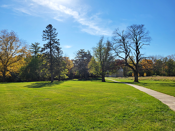 Who says science can't be a walk in the park? Yerkes' grounds offer a slice of serenity that's more down to earth than its lofty pursuits.