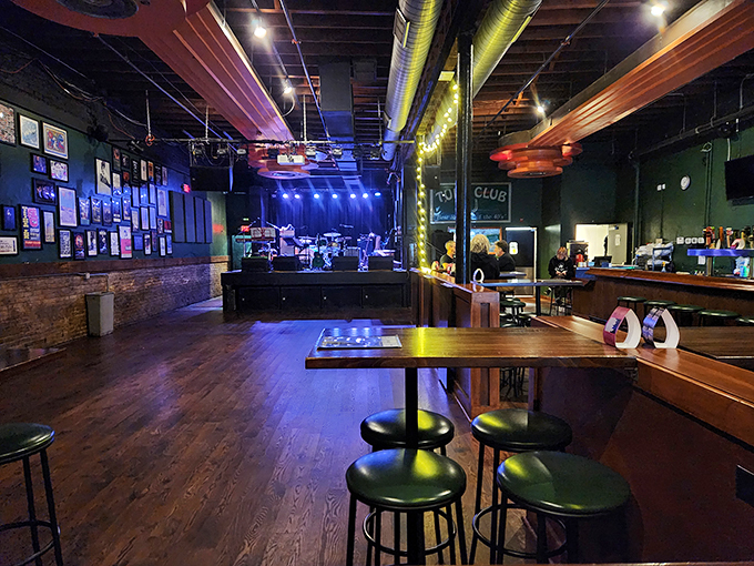 Welcome to the heart of the Turf Club! This intimate stage has seen more rising stars than a planetarium on fast-forward.