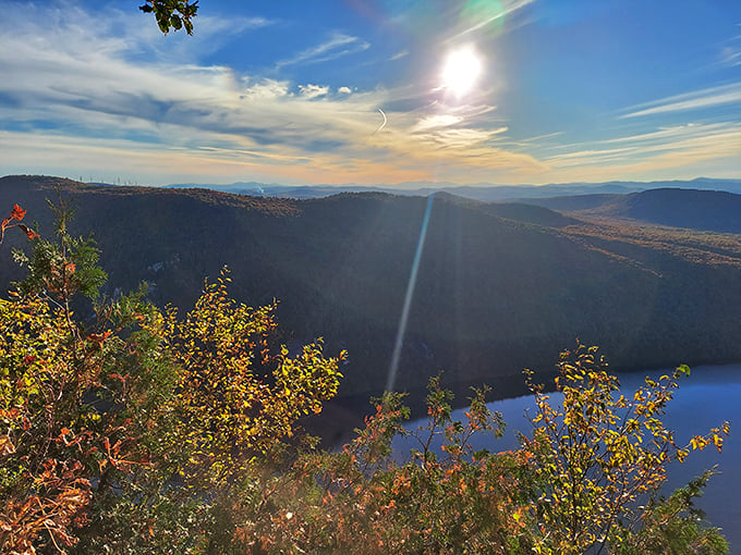 Sunrise over the mountains: nature's way of saying, "Rise and shine, sleepyhead! You won't want to miss this!"