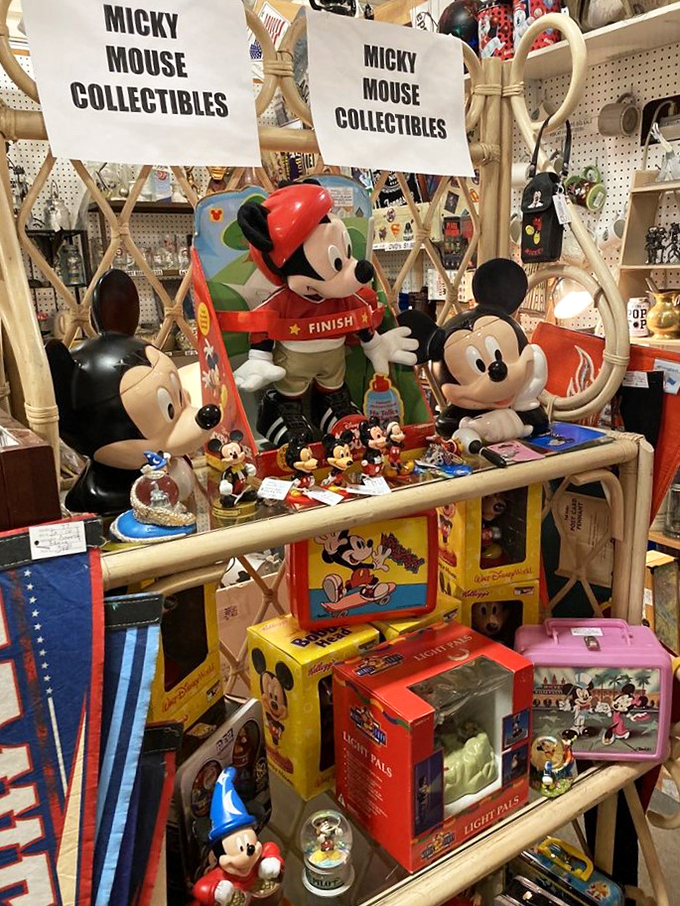 Mickey's got competition! This booth is like Disneyland for vintage toy collectors - minus the long lines and overpriced churros.