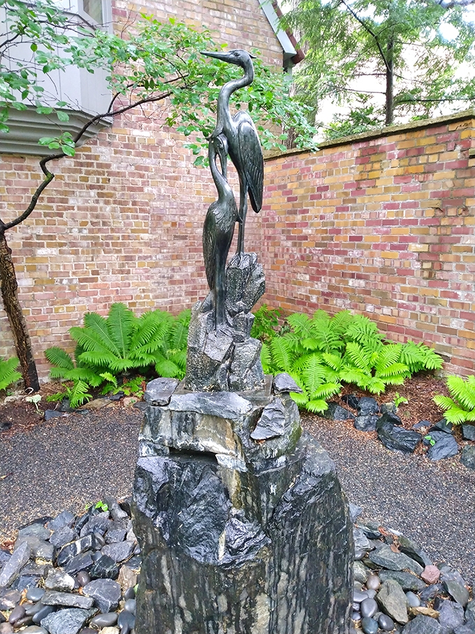 A bird's eye view of artistry! This sculpture captures the essence of our feathered friends, perched majestically as if ready to take flight into our imaginations.