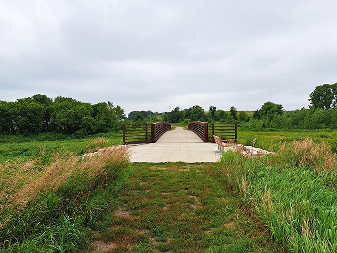 Bridge over untroubled water&hellip; because there's no water. But hey, it's still a great spot for playing "Billy Goats Gruff"!