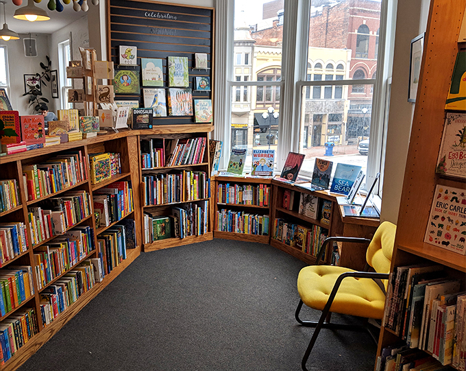 The coziest seat in the house. This yellow chair is like a warm hug from your favorite author.