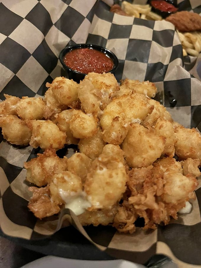 Cheese curds: The unsung heroes of the appetizer world. Crispy, gooey, and utterly addictive. Resistance is futile!