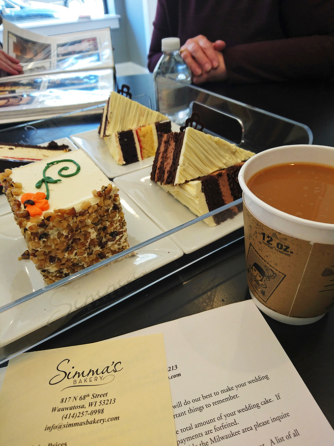 Coffee and cake: the dynamic duo of comfort food. Simma's knows how to turn a tasting into an event.
