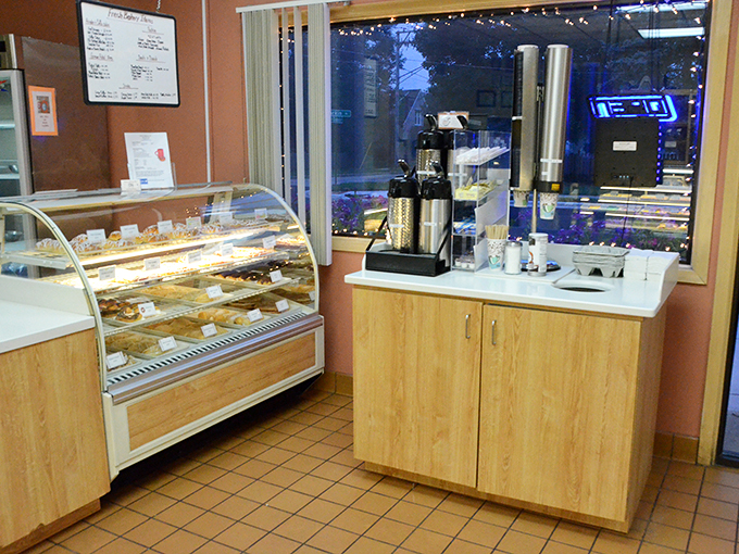 The caffeine command center, where liquid energy meets its perfect pastry match. It's like a first date for your breakfast.