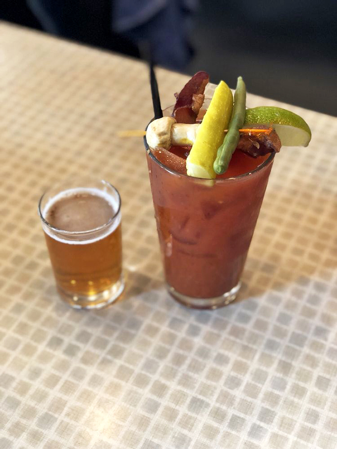 Liquid courage meets culinary adventure! Comet Cafe's libations are like a party in a glass, with a Bloody Mary that's practically a meal itself.