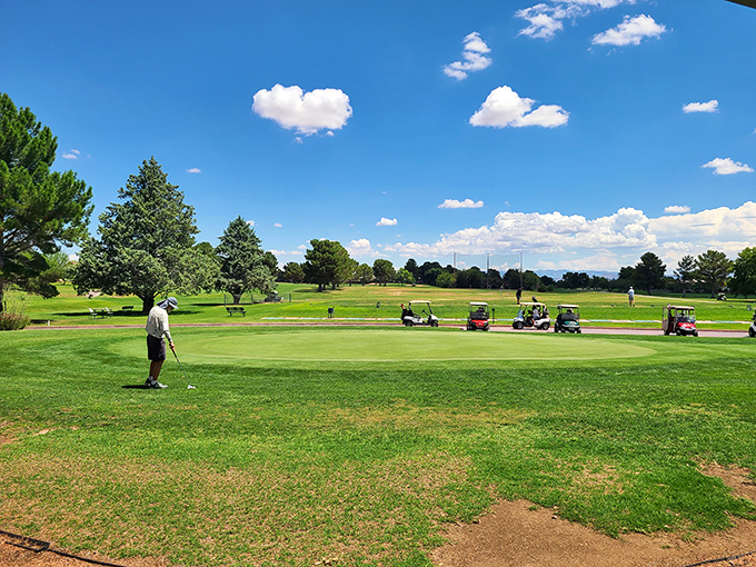 Golf with a view: where every missed putt comes with a consolation prize of mountain vistas and perfect weather.