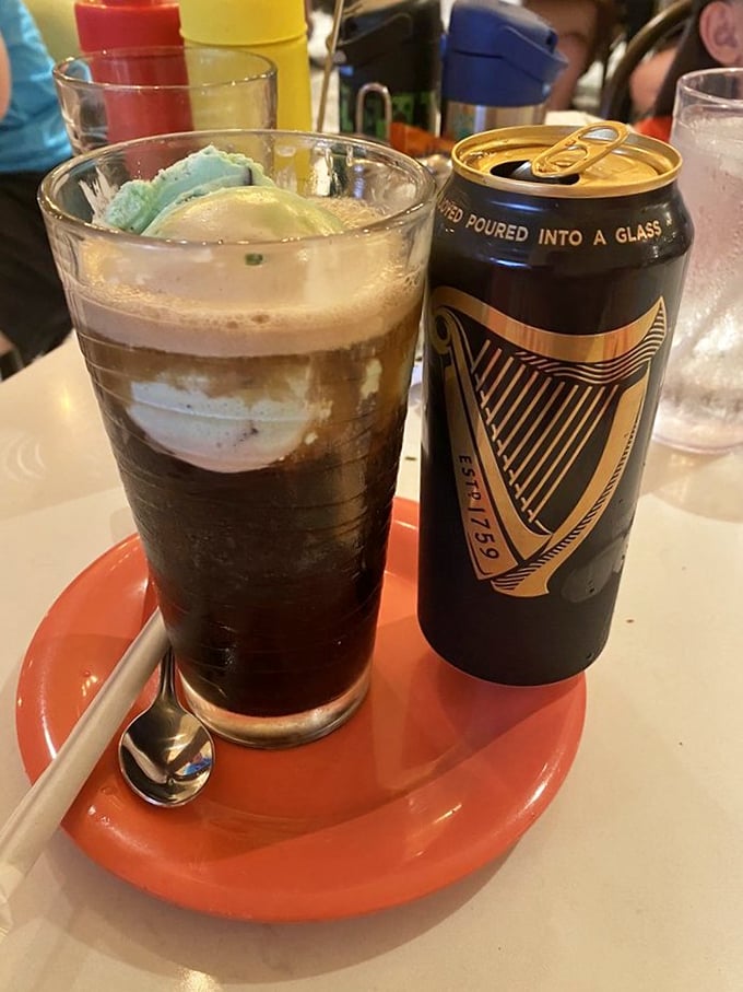 Is it a drink? Is it a dessert? It's both! This Grasshopper Float is the Arnold Schwarzenegger of treats &ndash; mint, chocolate, and totally pumped up.