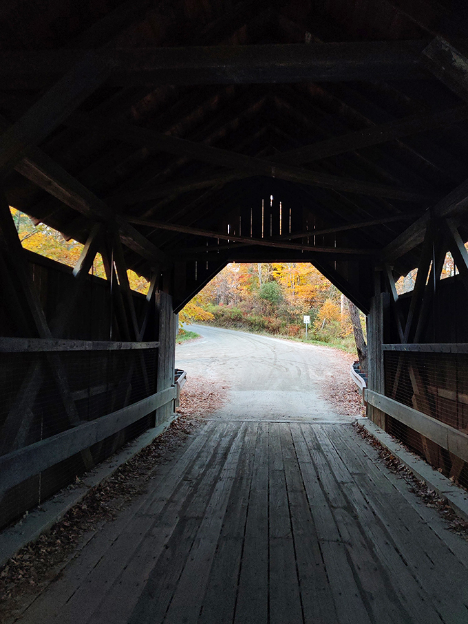 Inside scoop: It's like walking through a Lincoln Log masterpiece, but with way more charm and far less chance of collapse.