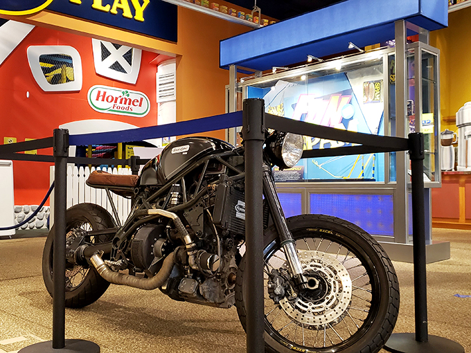 Easy rider meets easy dinner. This motorcycle exhibit proves SPAM isn't just for your pantry&mdash;it's a lifestyle.
