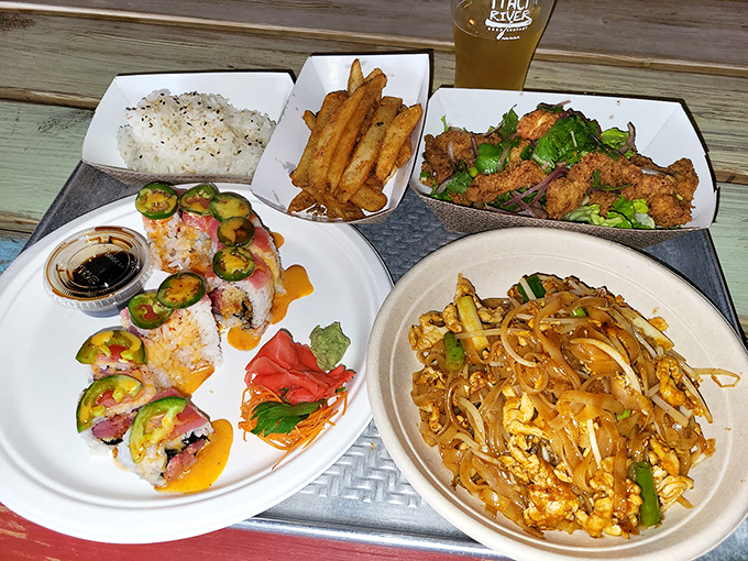 Talk about a balancing act! This Pad Thai juggles flavors like a culinary circus, with each bite promising a new taste sensation. 