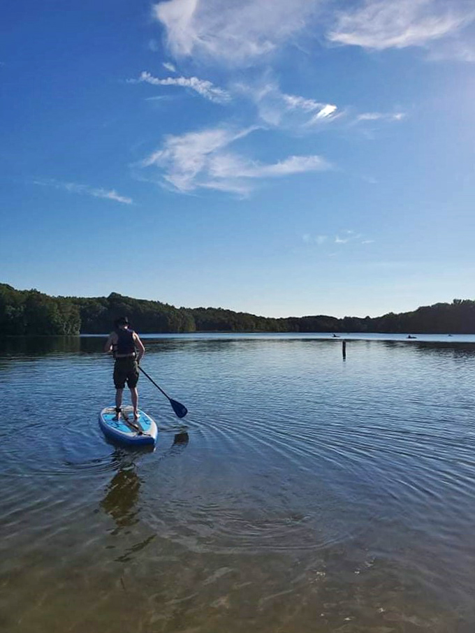 SUP with this view? Paddle boarding on glass-like water &ndash; it's like walking on water, but with better balance and scenery.