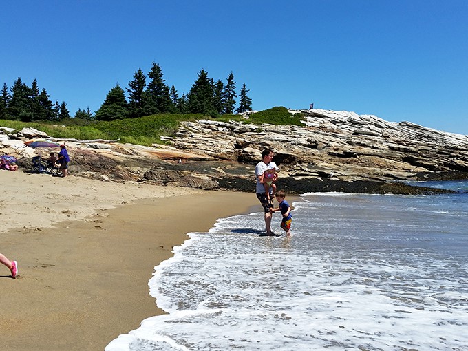Dipping toes in the Atlantic – it's like nature's own ice bucket challenge, but with better scenery and less screaming.