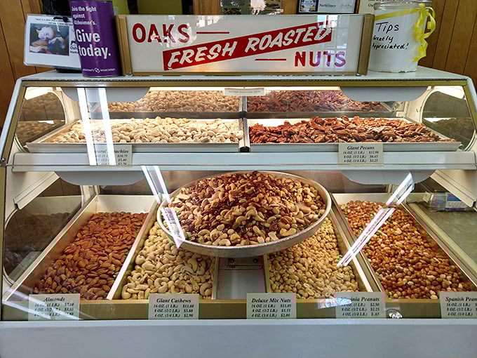 A nutty paradise that would make any squirrel jealous. These roasted beauties are nature's candy, with a hint of Midwest magic.